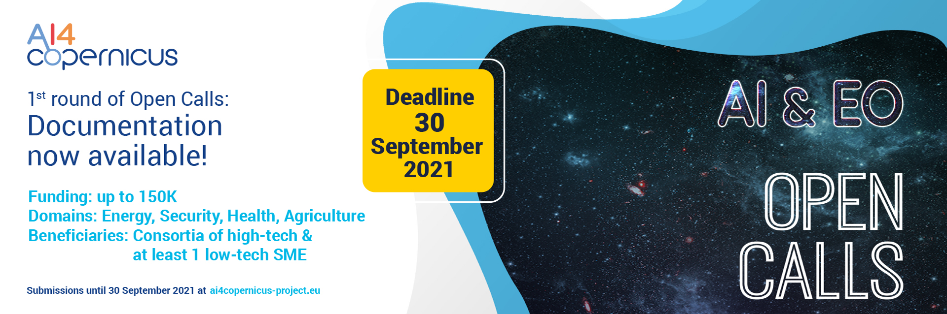 1st round of our Open Calls is now open!-AI4Copernicus