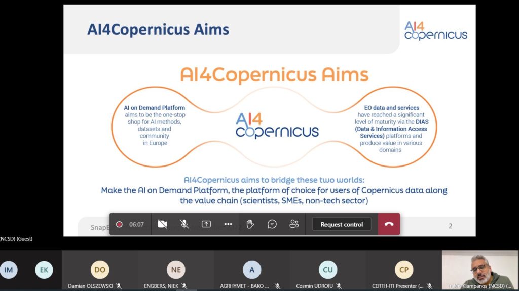 AI4Copernicus presented at SnapEarth final Conference-AI4Copernicus