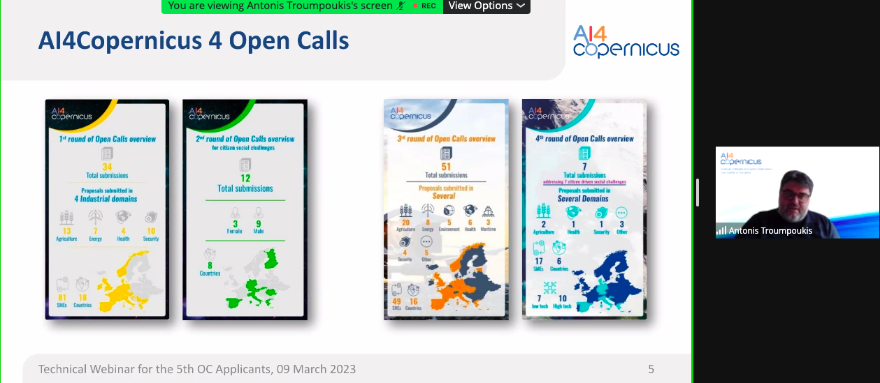 Technical Webinar for 5th Open Call applicants-AI4Copernicus